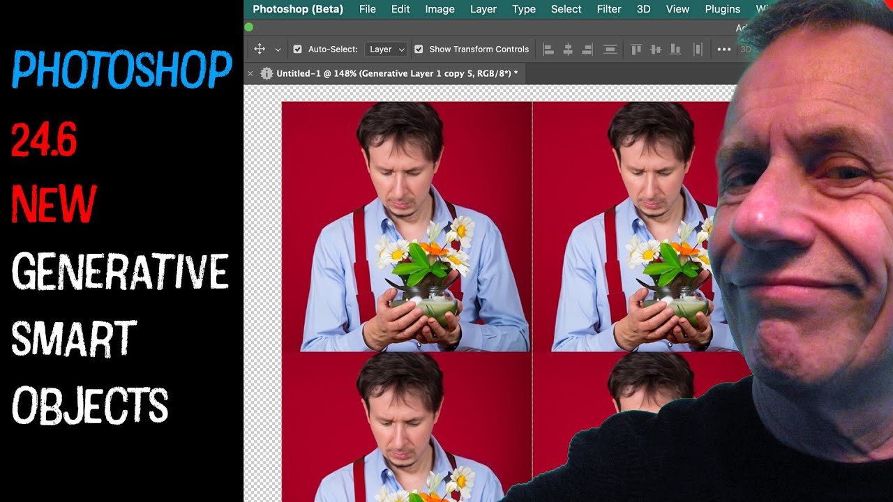 Photoshop 24.6 Beta Generative Fill & Smart Objects | How To | Poster ...
