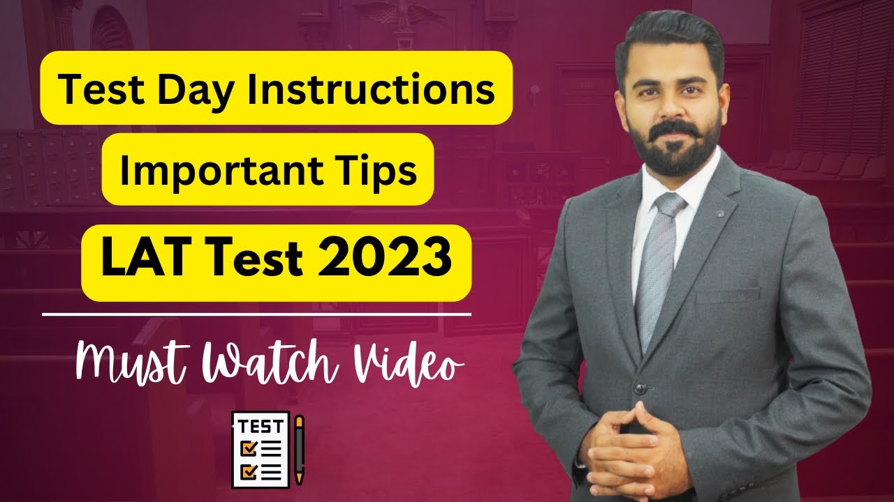 Test Day Instructions LAT test 2023 || Important Tips - YouTube
