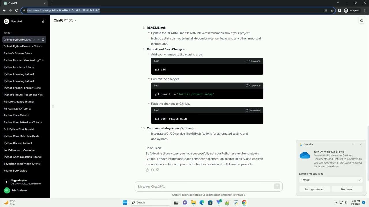 github python project template - YouTube