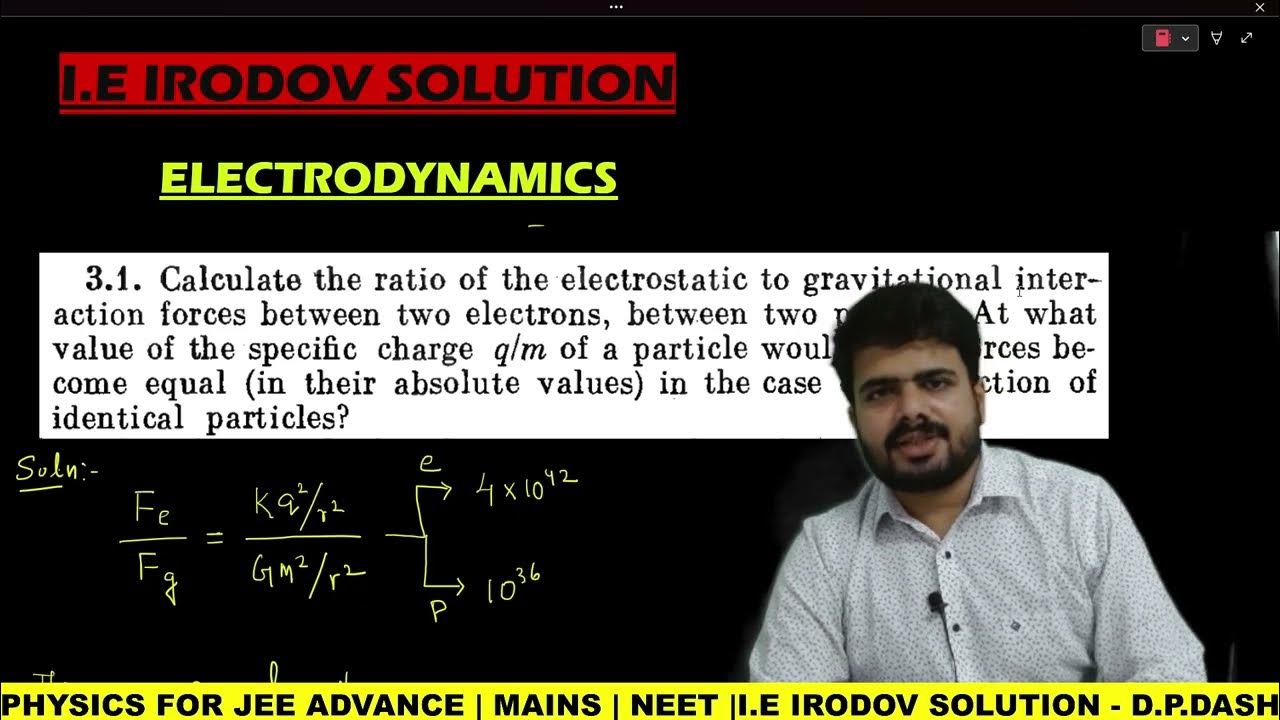 3.1 Electrodynamics | Complete Irodov Solutions | JEE ADVANCED | JEE MAIN - YouTube