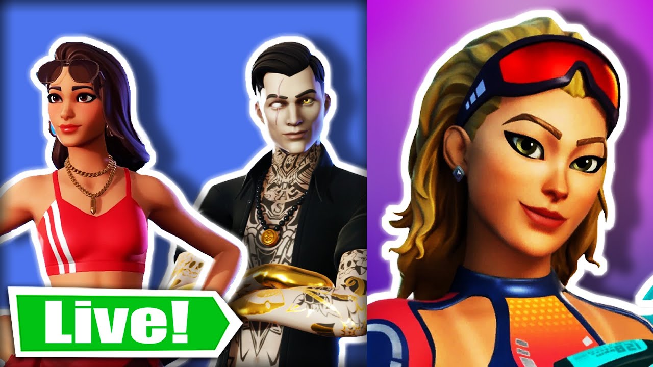 New Medley + Summer Fortnite Skins: Playing Live With Viewers - YouTube