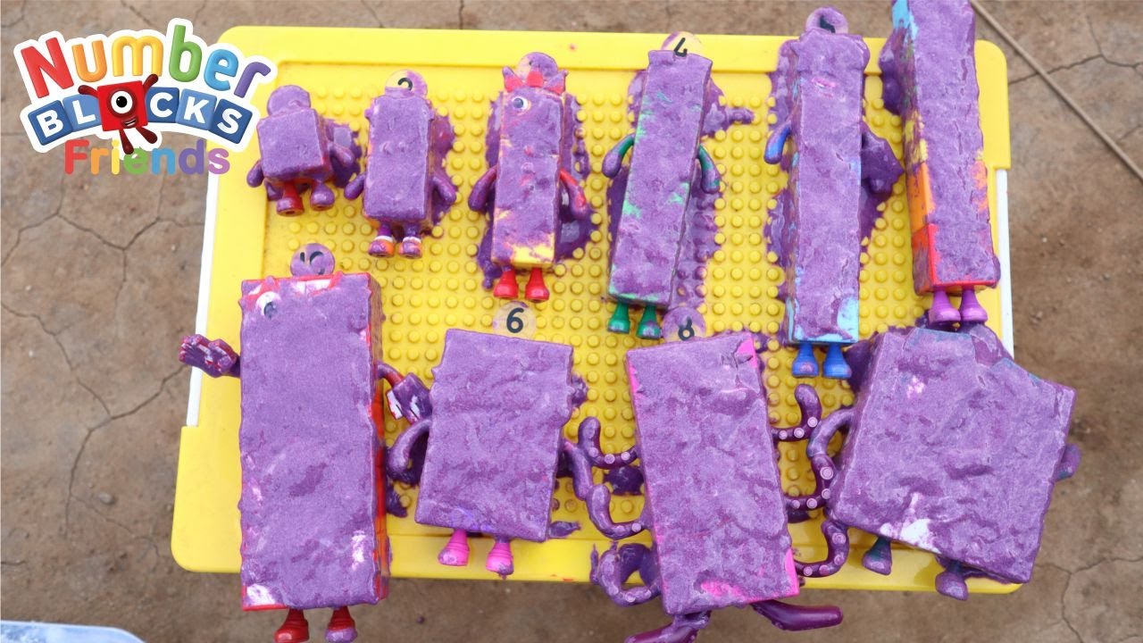 Numberblocks – Playing With Purple Mud Numberblock Friends 1 to 10 ...