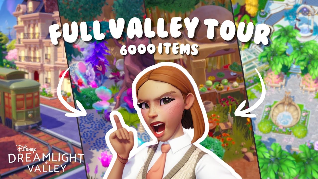 5000+ HOUR FULL VALLEY TOUR!! - disney dreamlight valley - YouTube