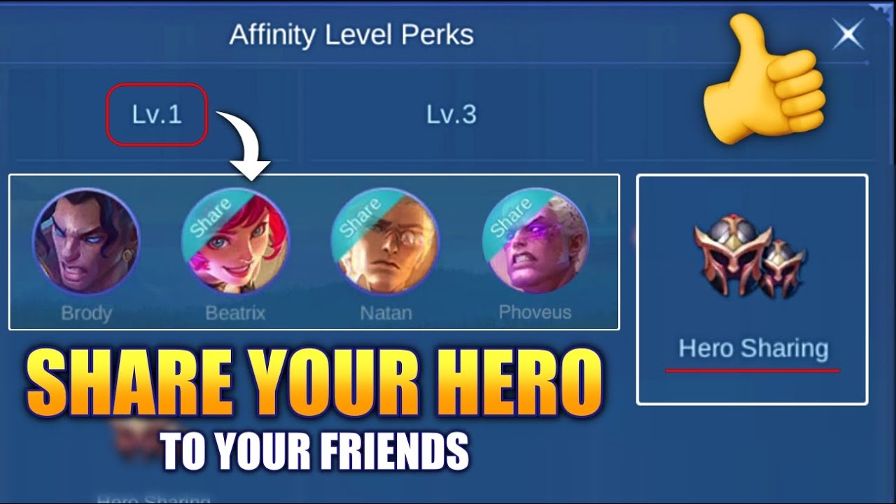 HERO SHARING PERK OF AFFINITY | MOBILE LEGENDS - YouTube