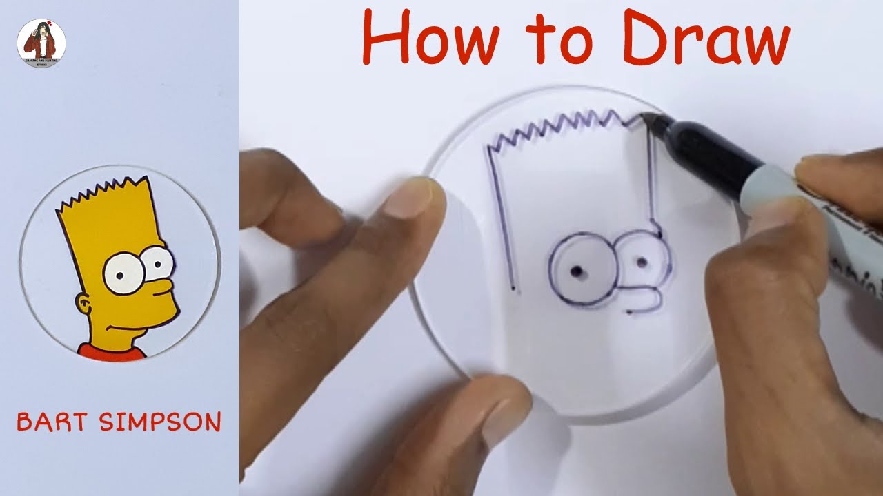 How to Draw Bart Simpson step by step for Beginners / Bart Simpson ...