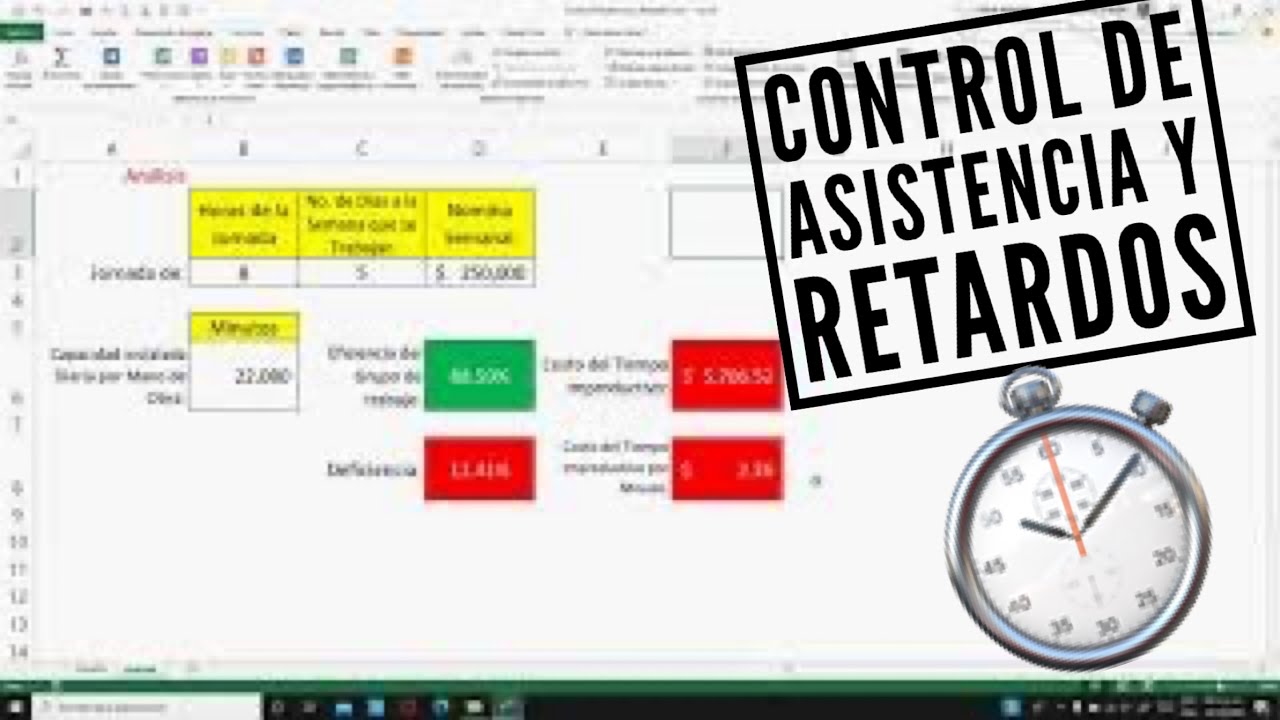 📌Control Asistencias y Retardos 📋 en Excel - KPI’s para el área de RH 📊 ...