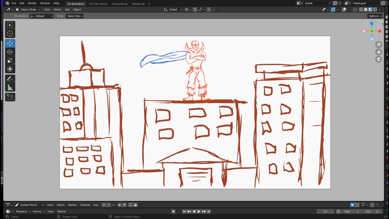 2d Animation Blender - Animated Still ! Animating a cape cycle - YouTube