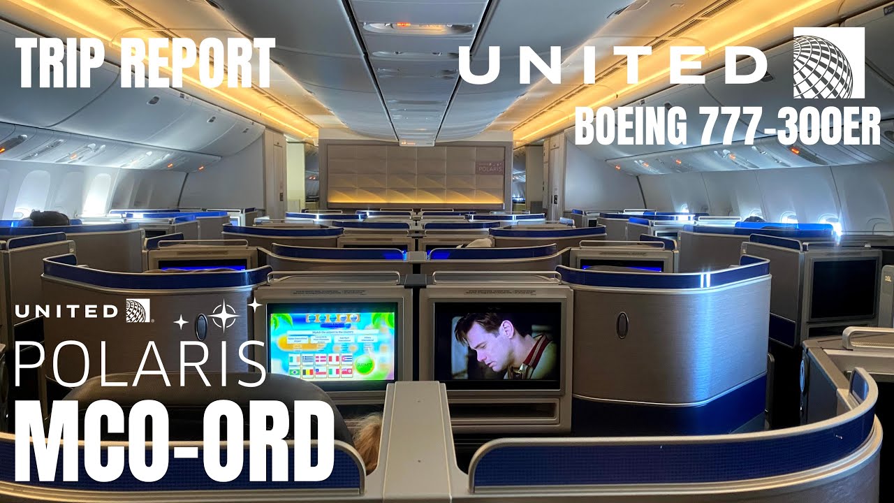 United's B777-300ER POLARIS First Class Experience | Orlando to Chicago ...