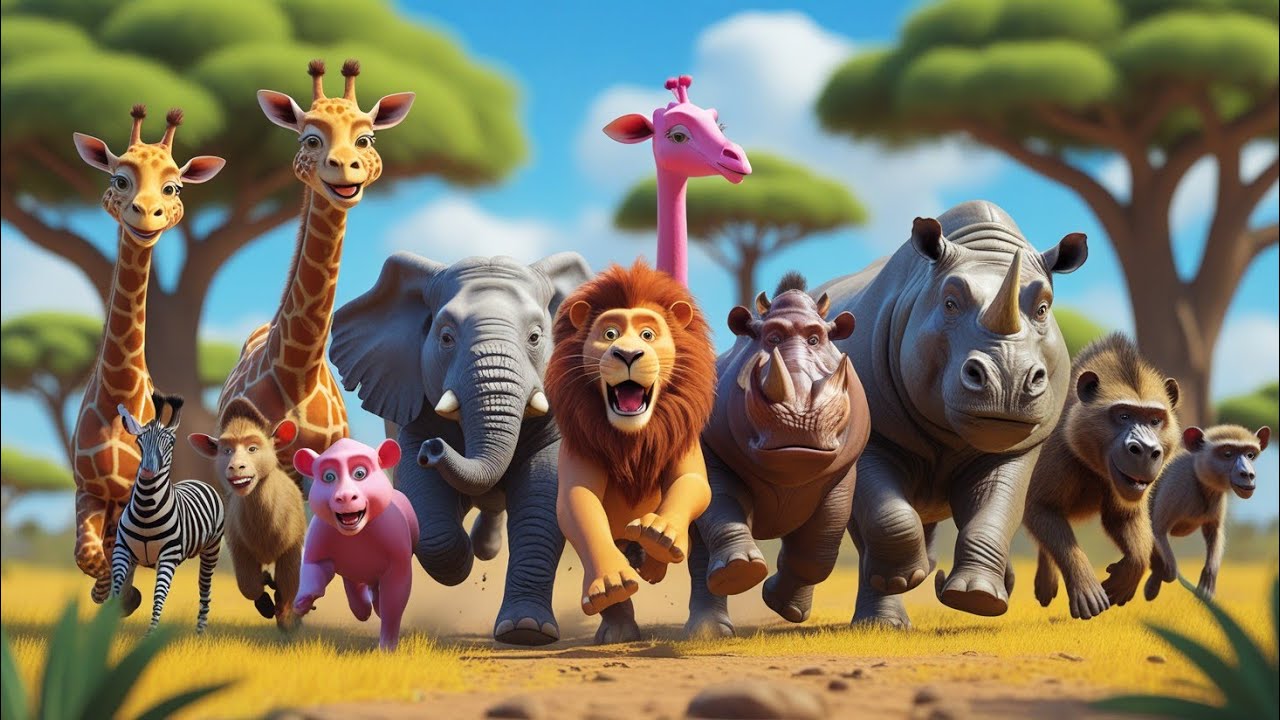 Safari Animal Sounds Song | Learn Animal Names And Sounds | Nursery ...