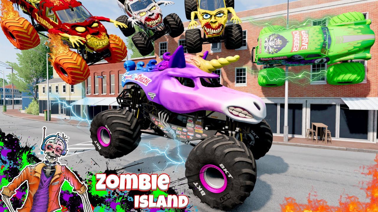 Monster Jam Adventures Compilation | Monster Truck Island #3 | Griff's ...