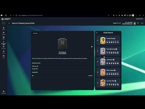 FC 27: How to Start Training Camp Evolution in Ultimate Team Evo with Web App (Companion App)