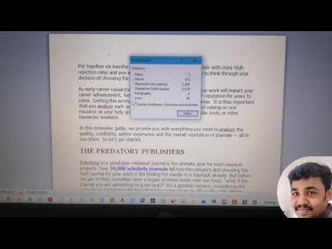 How to count the words and characters in MS Word. - YouTube