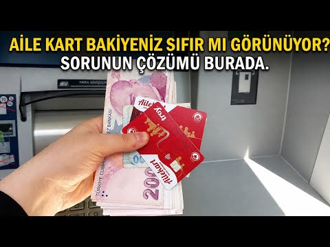 🚨AİLE KART BAKİYE 0 TL SORUNU ÇÖZÜMÜ✅️ Parayı Görme ve ATM'den Çekme Adımları 💳 Sosyal Yardımlar