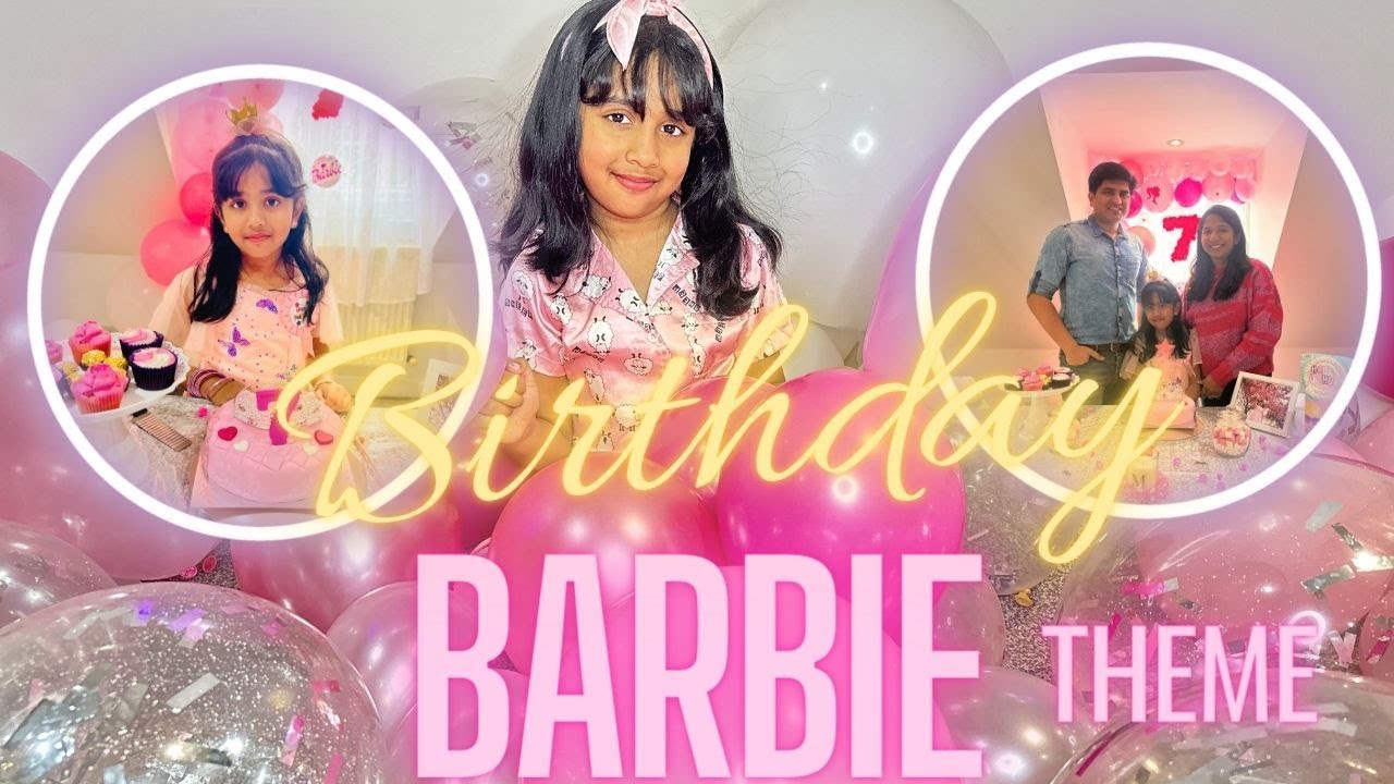 DIY Barbie Themed Birthday Party | Pink Theme | Handmade Birthday Decor ...