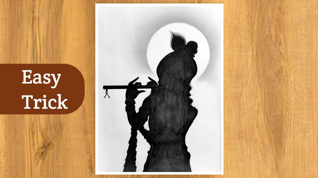 Easy Trick | How To Draw Krishna Shadow Very Easy | Easy Krishna ...