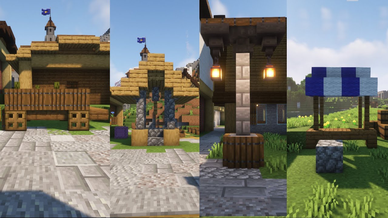 5 Medieval Road Decorations In Minecraft - YouTube