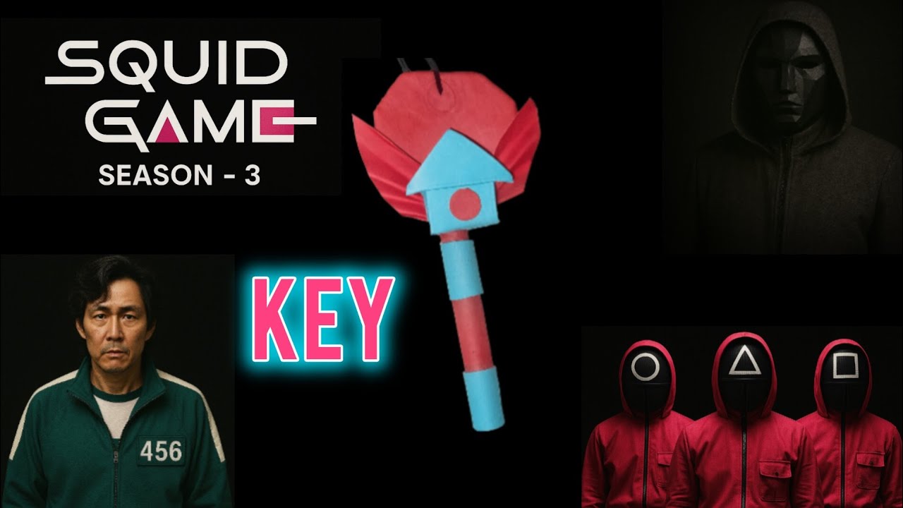How to make Squid Game Season 3 Key at home🗝️🔑 - YouTube