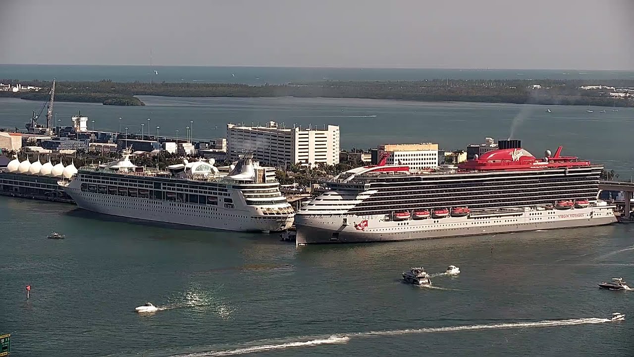 🔴 REPLAY Port Miami Cruise Ship Turn Basin - YouTube