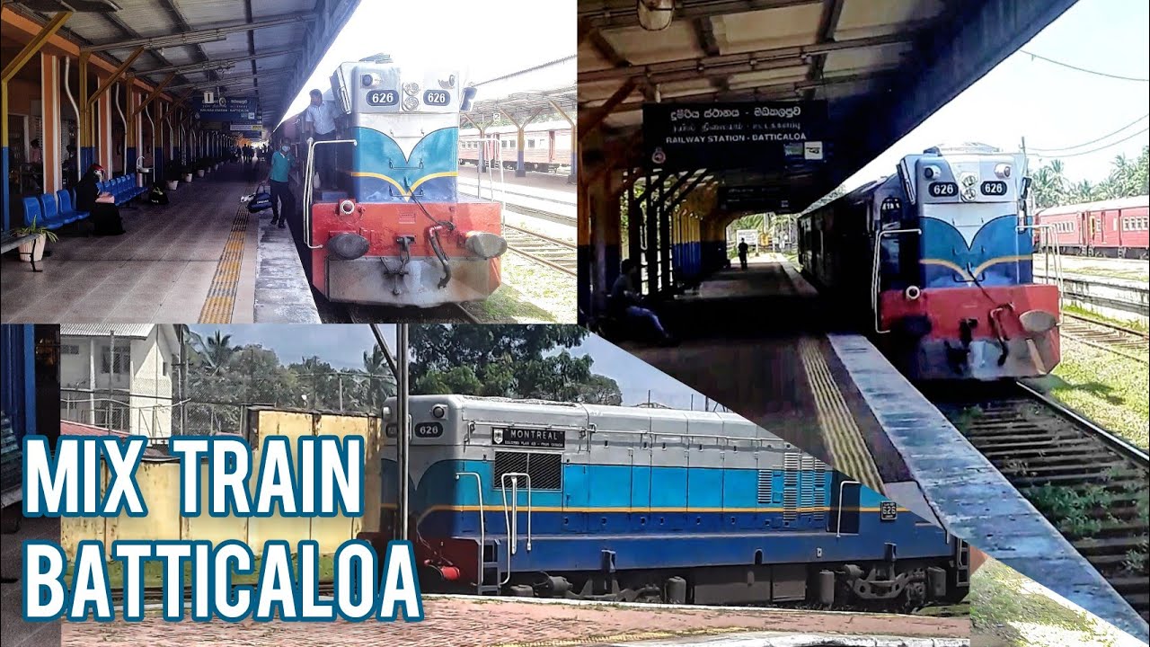 Maho - Batticaloa mix train Departs from Batticaloa railway station ...
