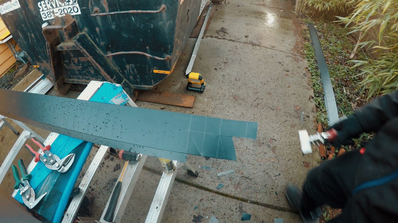 How to make Gable or Barge flashing for metal roofing - YouTube