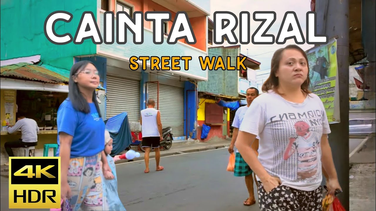 A Simple life in the Philippines | Cainta Rizal Street Walking Tour {4K ...
