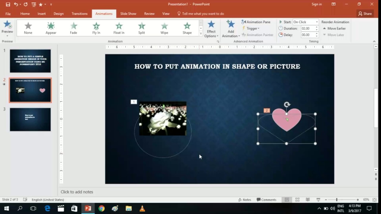 How To Create Simple Animation Design Using Ms Powerpoint 2016 Abm 2 0355