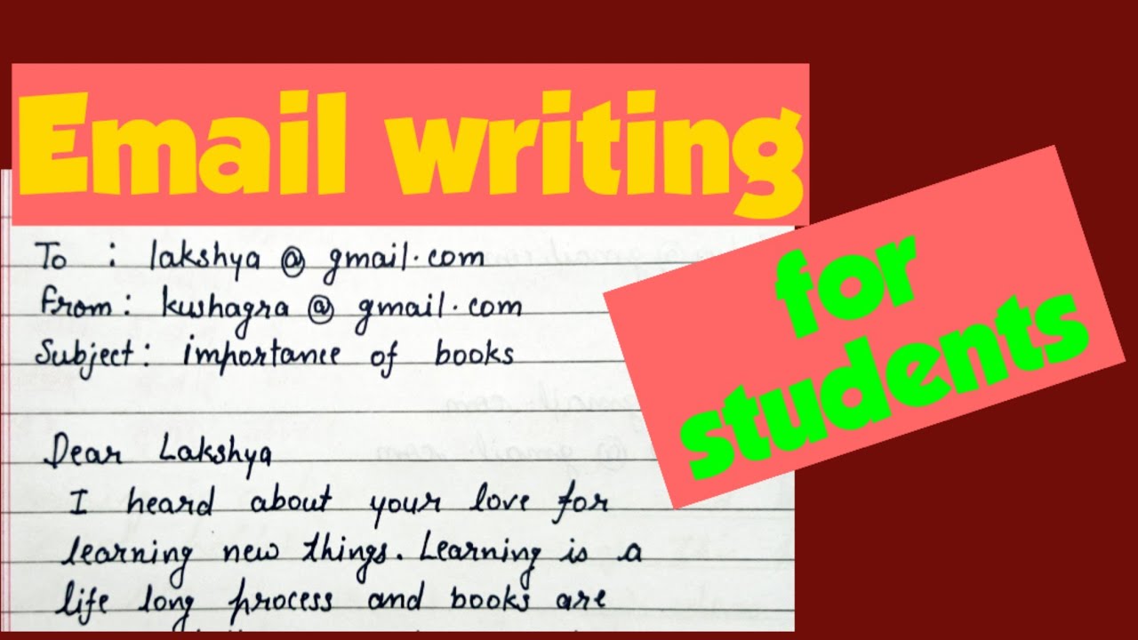 Email writing| write email to your friend about importance of books|how ...