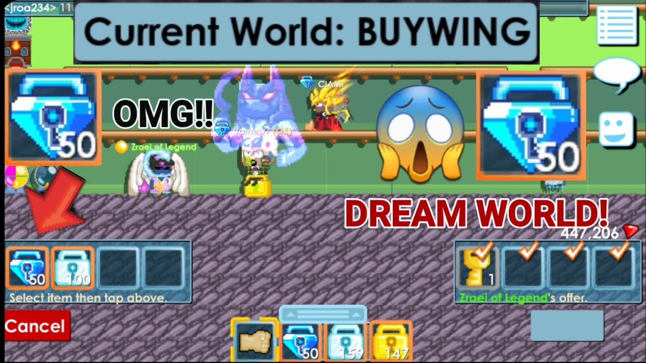 "BUYING MY DREAM WORLD!!" BUYWING (FOR 50 BLUE GEM LOCK!) OMG ...