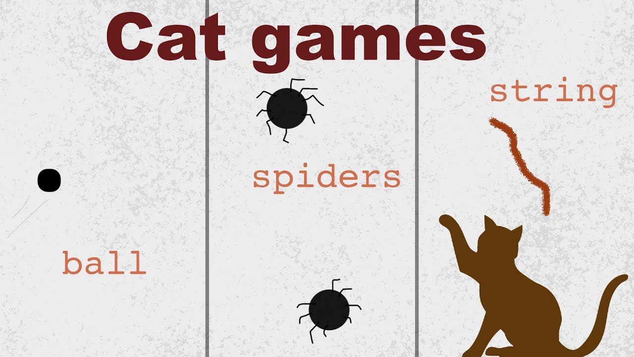 CAT GAMES (HD) | catching string, spider, ball | video for cat , games ...