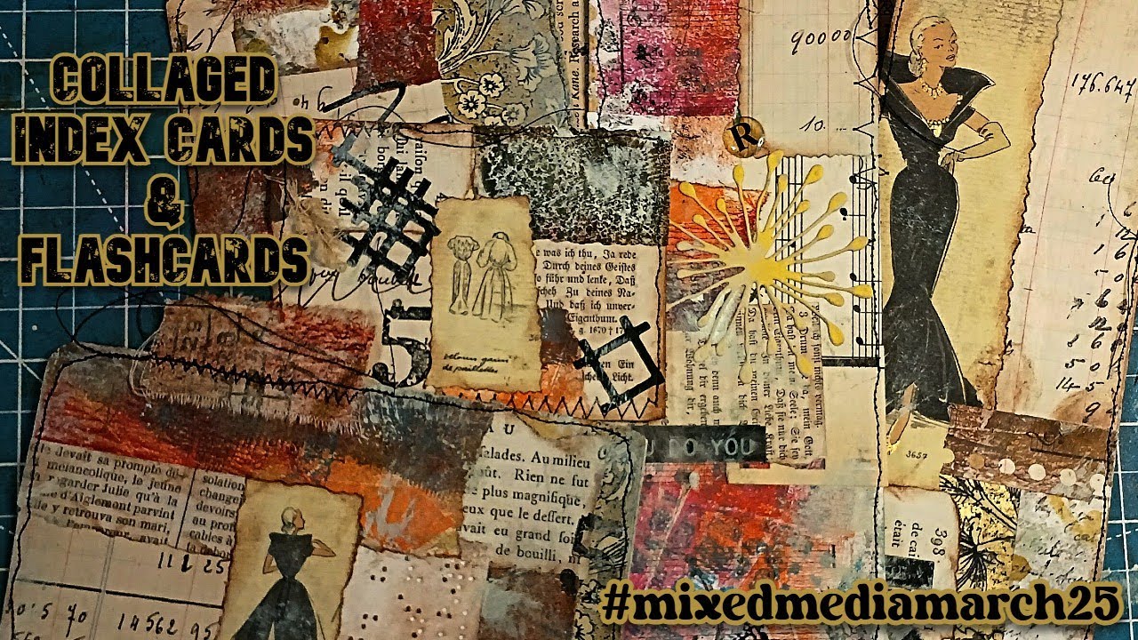 COLLAGED INDEX CARDS & FLASH CARDS - INSPIRED BY @TrashyTreasyours # ...