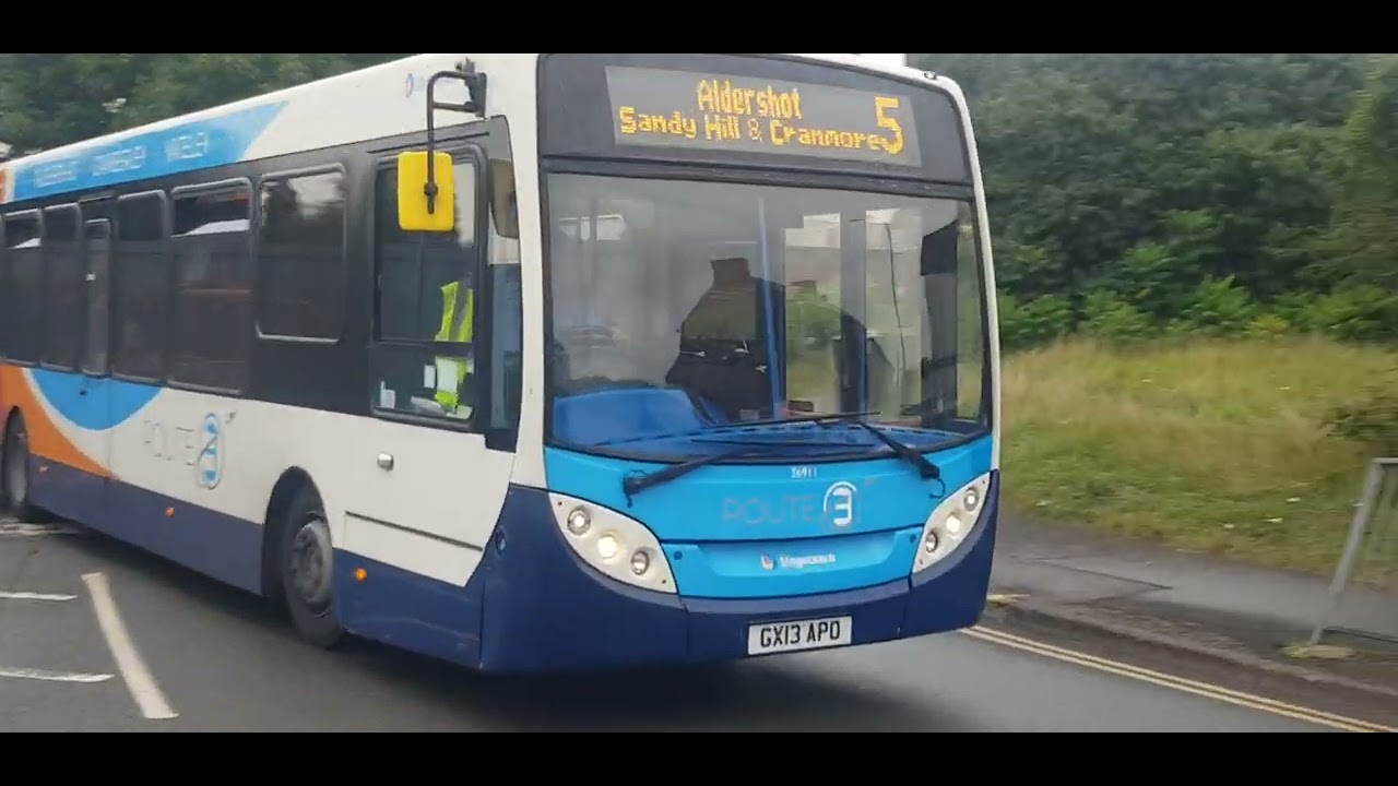 Here is the stagecoach bus 36911 on the number 5 in Farnham with the ...