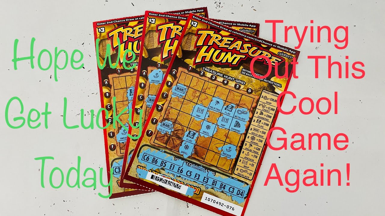 TRYING AGAIN $3 TREASURE HUNT CALIFORNIA LOTTERY SCRATCHERS SCRATCH OFF ...