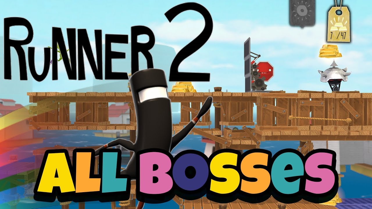 Bit Trip Runner 2 - All Bosses - YouTube
