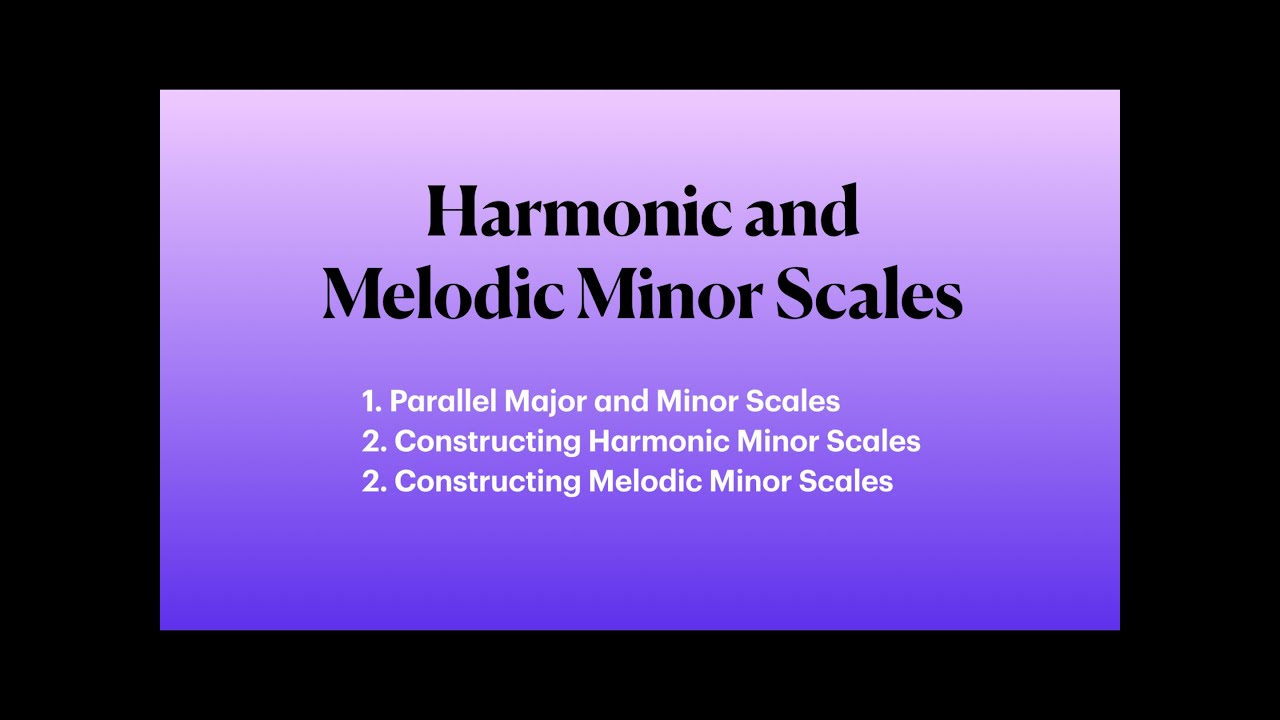 Constructing Harmonic and Melodic Minor Scales - Music Theory ...
