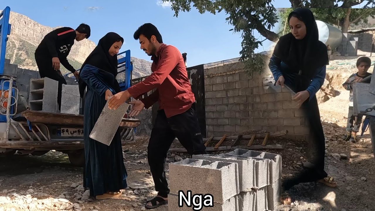 The life of Jalal and Farideh nomads in the mountains of house ...