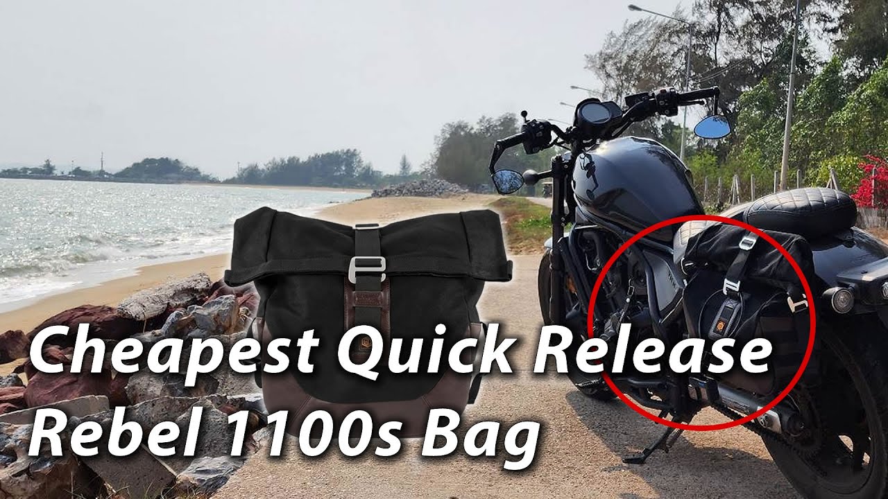 Honda Rebel 1100 - Walk around and my new quick release bags - YouTube