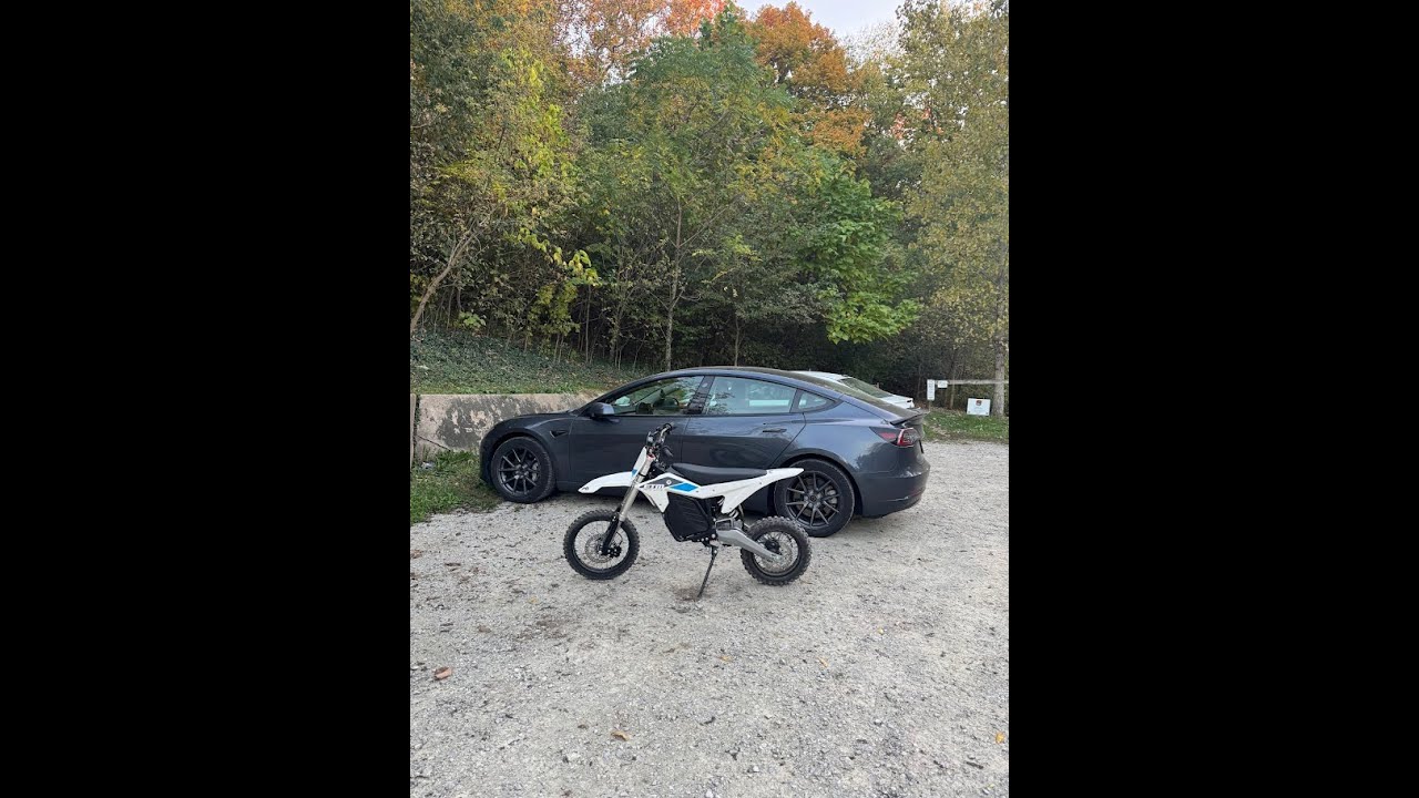 etm rtr fits in my tesla. learning wheelies - YouTube