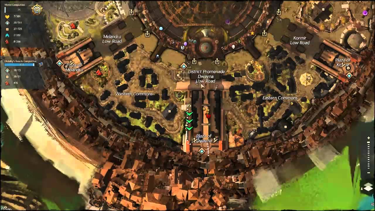 guild wars 2 divinity's reach (city) - YouTube