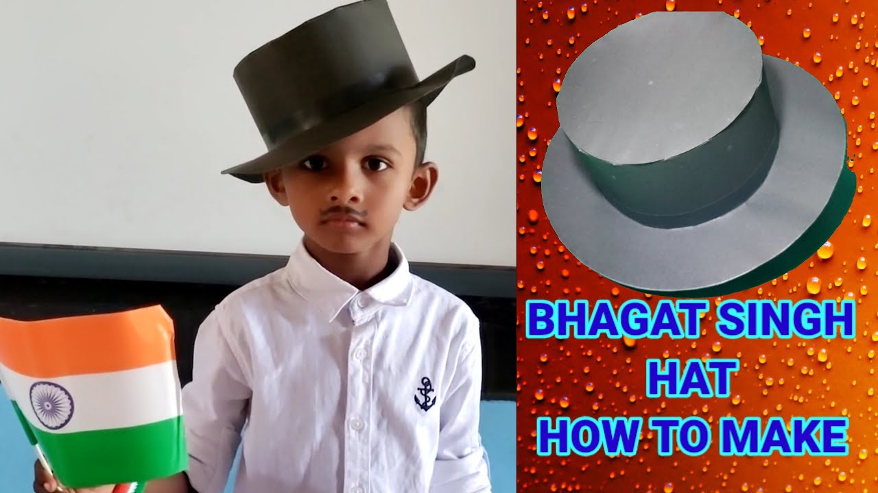 BHAGAT SINGH HAT HOW TO MAKE | CAP HOW TO MAKE PAPER | MNO CRAFT. - YouTube