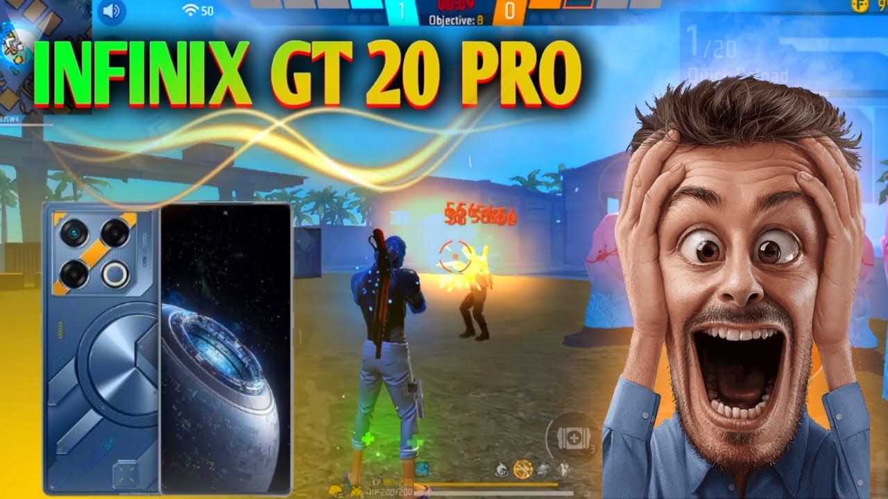 1 VS 4 WITH 🔥 INFINIX GT 20 PRO FREE FIRE GAMEPLAY | INFINIX GT 20 PRO ...