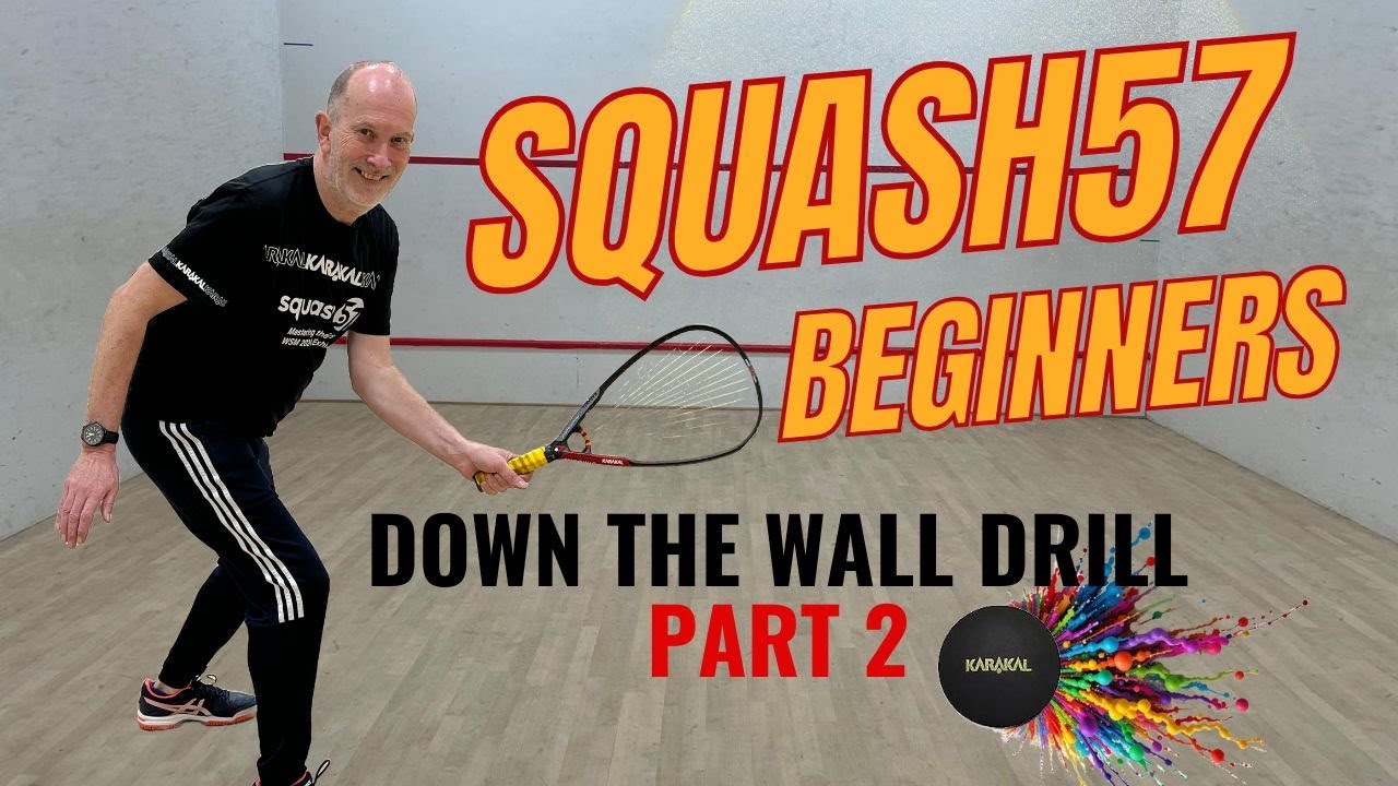 Squash57 (Racketball) beginners down the wall drill part 2 - YouTube