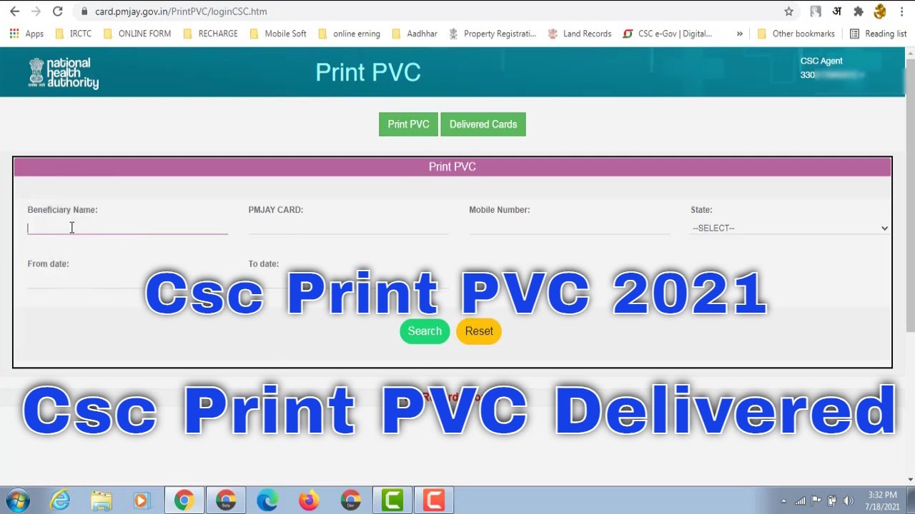 Csc Print PVC 2021 | Csc Login For Print PVC 2021 | Csc Print PVC ...