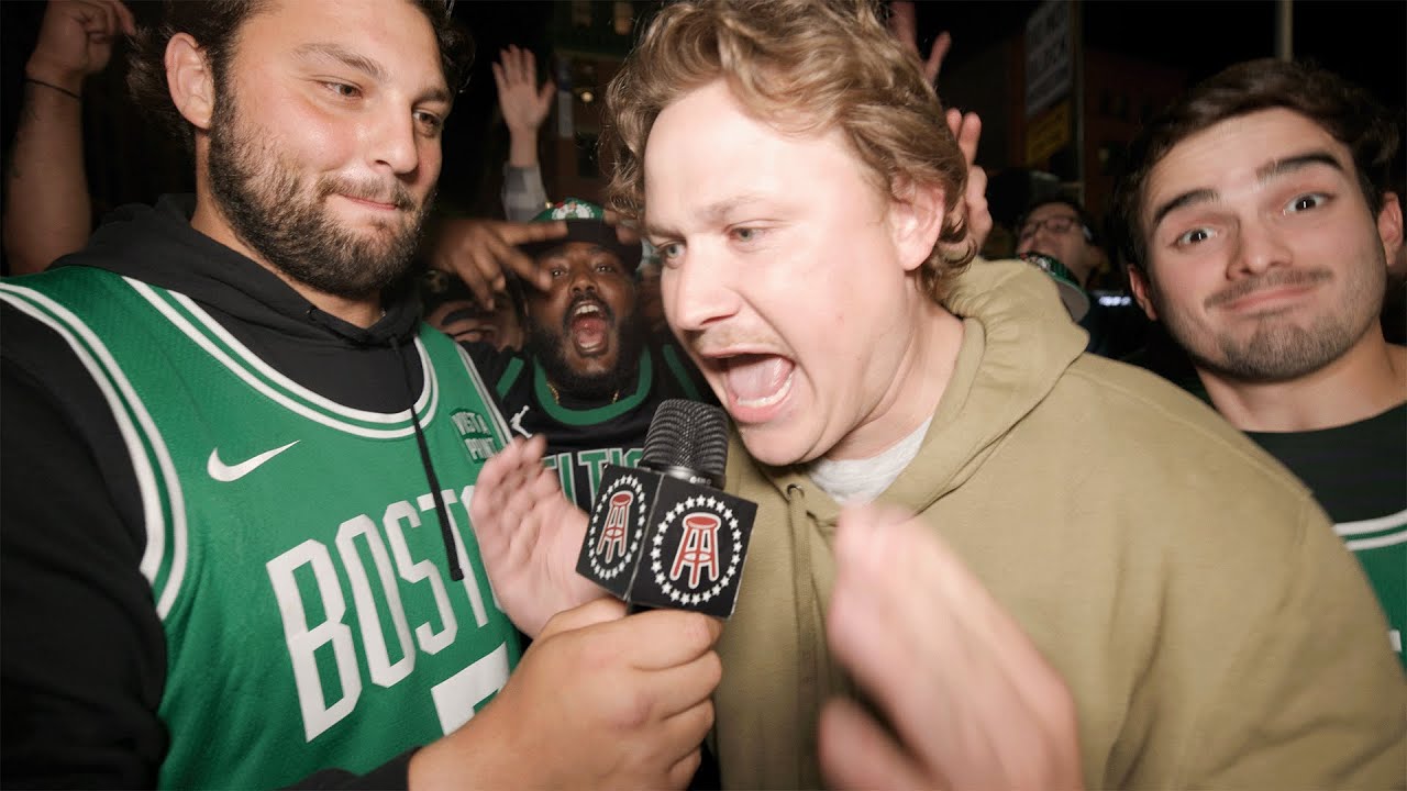 Celtics Fans Go WILD Outside TD Garden After Game 5 Win - YouTube