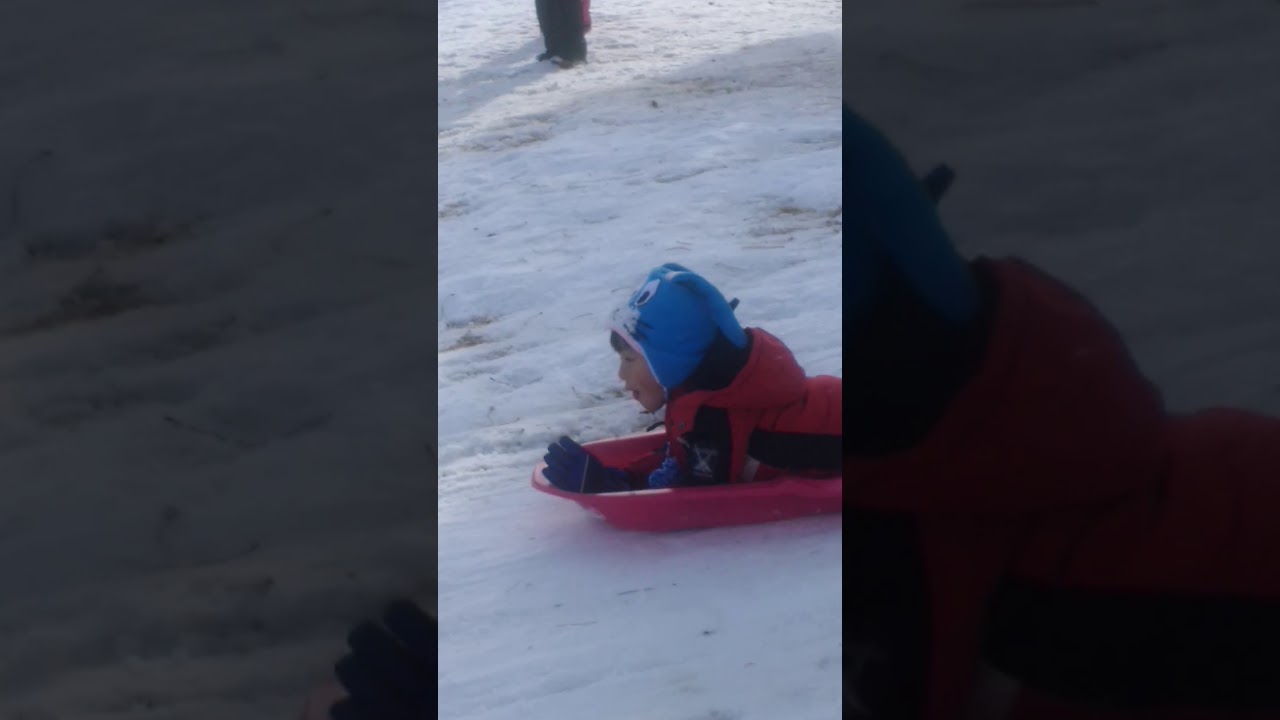 Ice sledding funny accident - YouTube