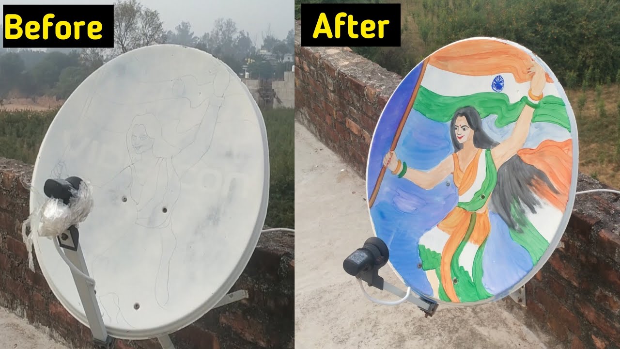 TV के ANTENNA पर PAINTING बनाई 😍 #art #painting - YouTube