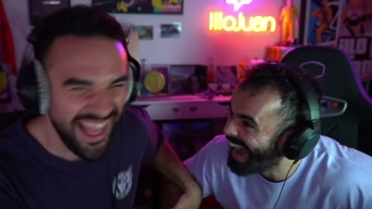 ILLOJUAN y ANDRÉS JUGANDO a JUEGOS de TERROR y CHARLANDO - YouTube