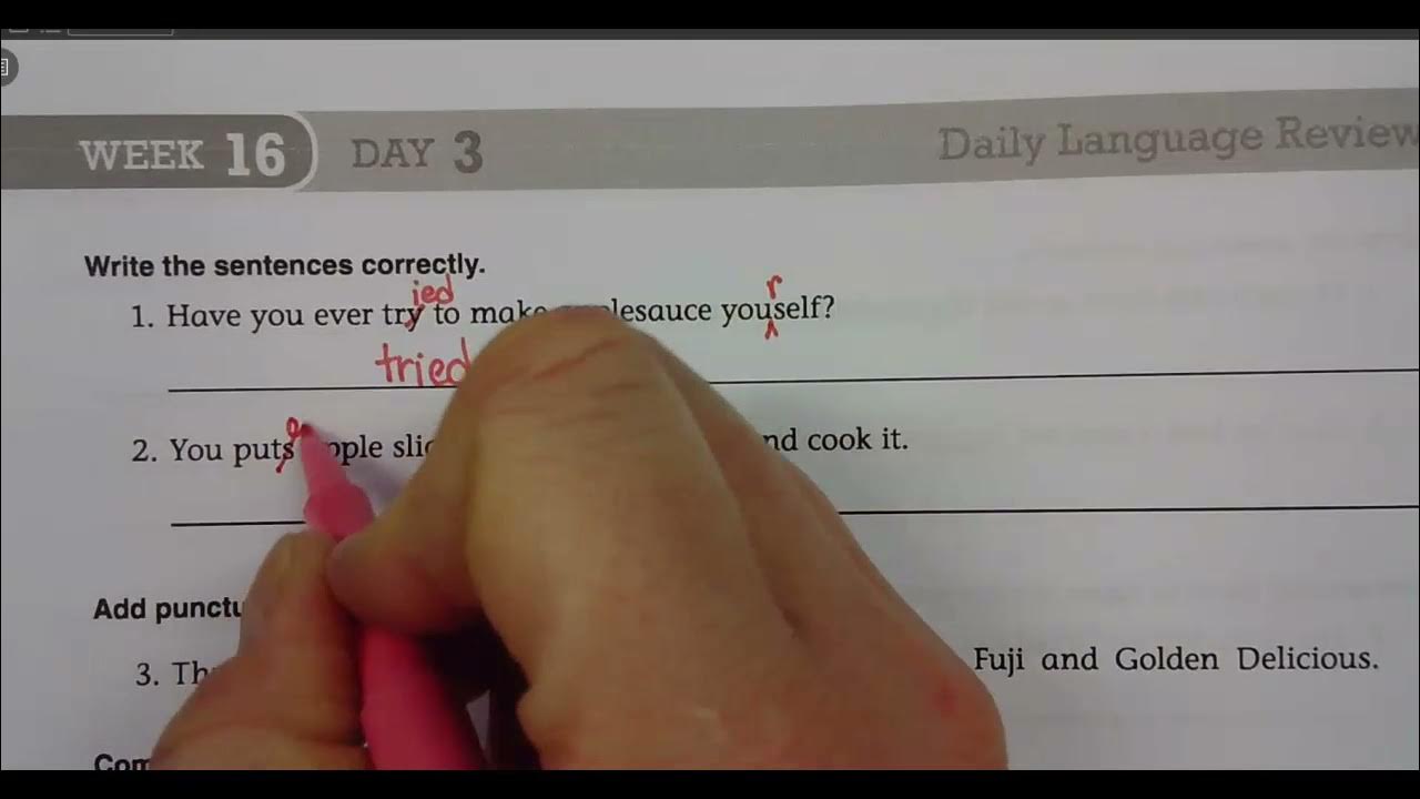 Daily Language Review Week 16 Day 3 - YouTube