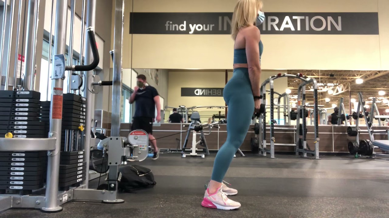 Cable pull through (hamstrings) - YouTube