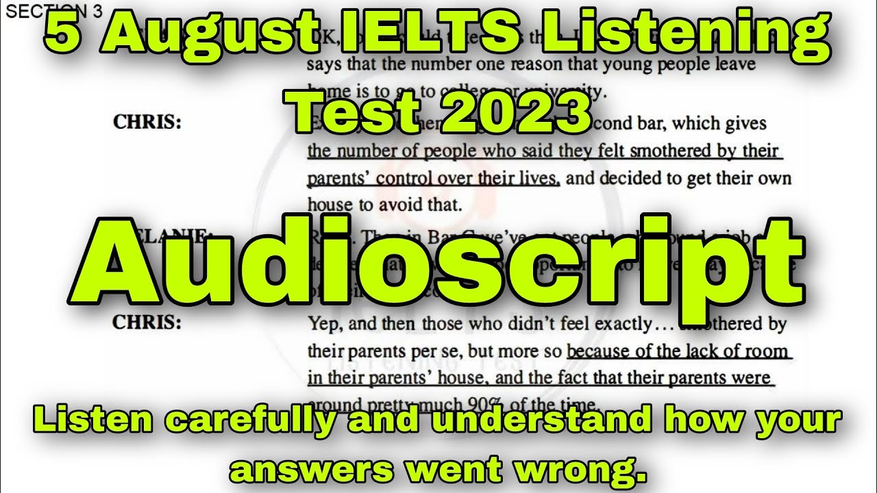 5 August Audio Script | IMPROVE LISTENING SKILLS | VERY HARD LISTENING ...