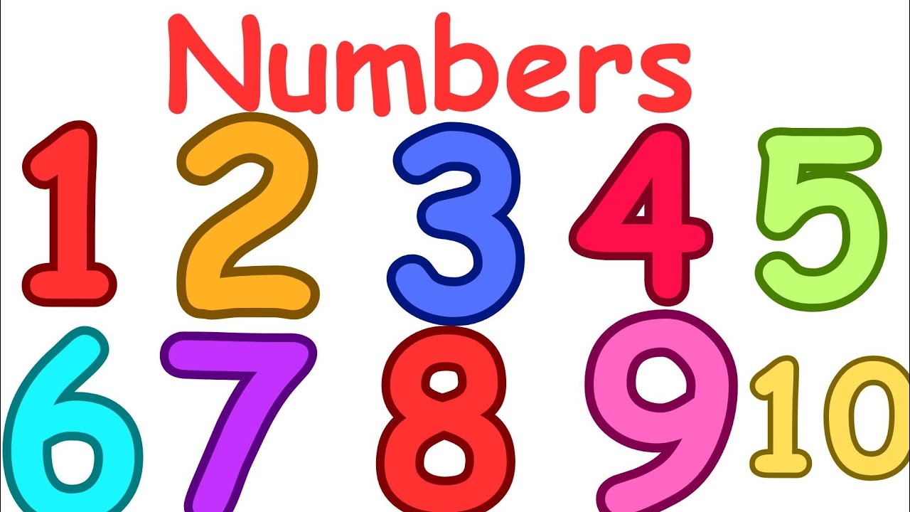 Numbers | number names in English | One 1 | basic Maths for preschool ...